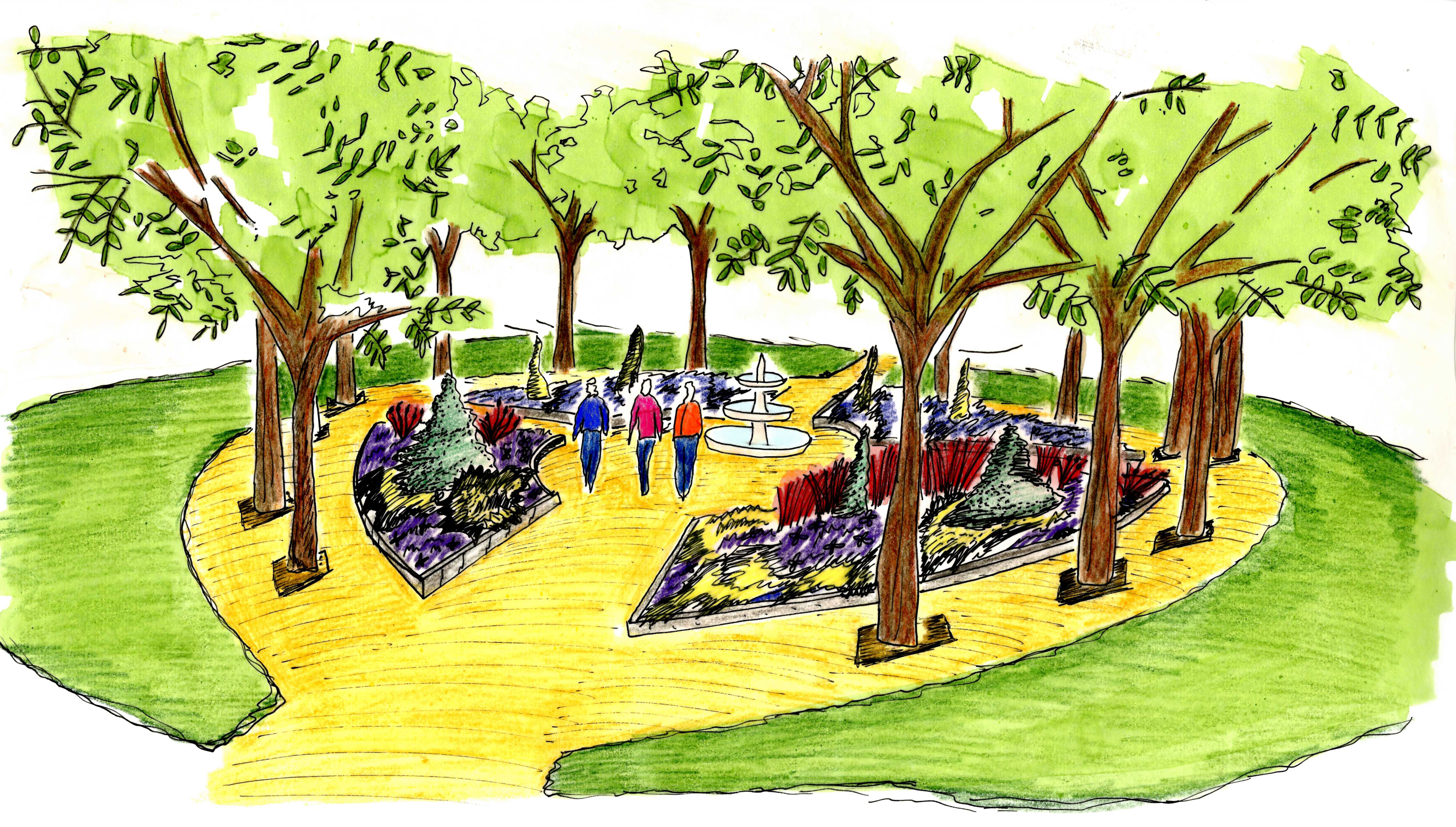 Garden perspective – EARTHeim Landscape Design in Lexington Kentucky