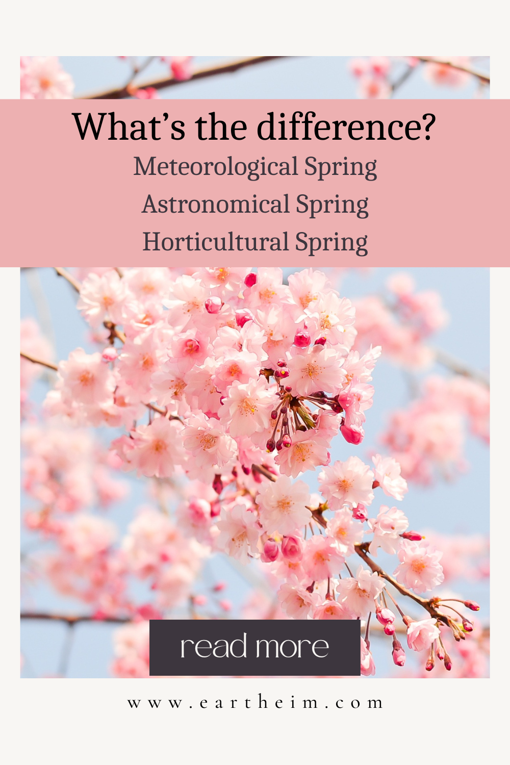 Meteorological Spring, Astronomical Spring & Horticultural Spring ...